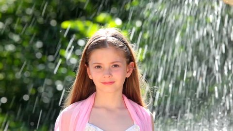 Little Girl Water Drops Stock Footage Video (100% Royalty-free) 1201837 ...