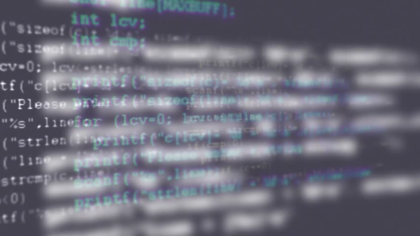 Programming Code Running Down a Stock Footage Video (100% Royalty-free ...