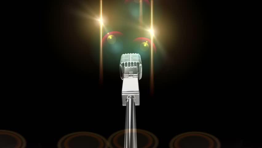 Animated 3d Microphone with Horizontal Stock Footage Video (100% ...