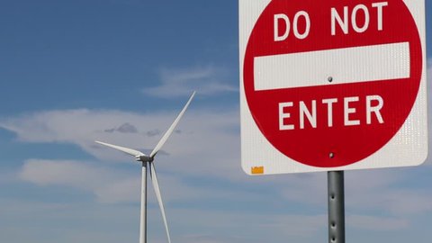 america's road signs wind turbine rotating Stock Footage Video (100% ...