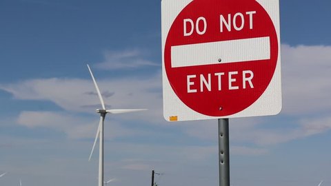 america's road signs wind turbine rotating Stock Footage Video (100% ...