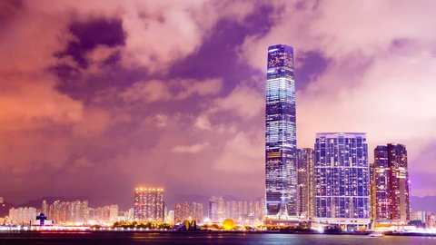 Skyscrapers Hong Kong Timelapse Stock Footage Video (100% Royalty-free ...