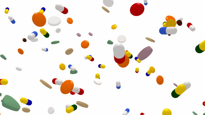 seamless looping falling capsules pills Stock Footage Video (100% ...