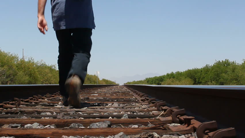 Lone Male Drifter Carries Belongings Stock Footage Video (100% Royalty ...
