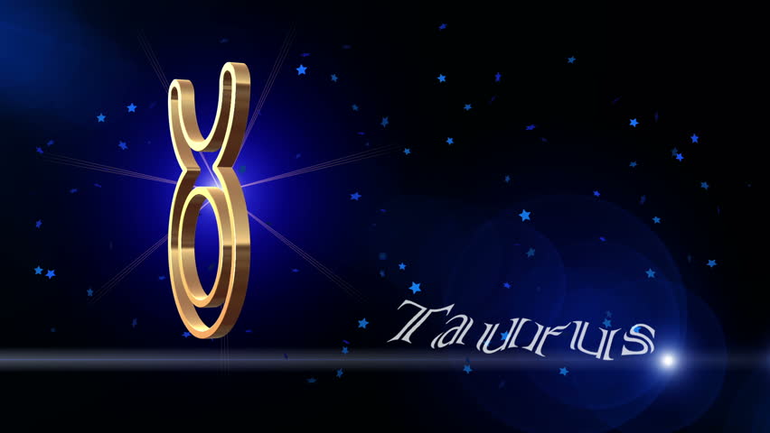 zodiac taurus sign animated by horoscope Stock Footage Video (100% ...