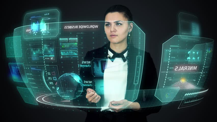 Hologram Screens Stock Footage Video (100% Royalty-free) 12092927 ...