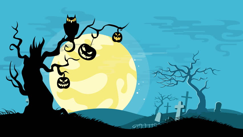 halloween seamless looped animated background Stock Footage Video (100% ...