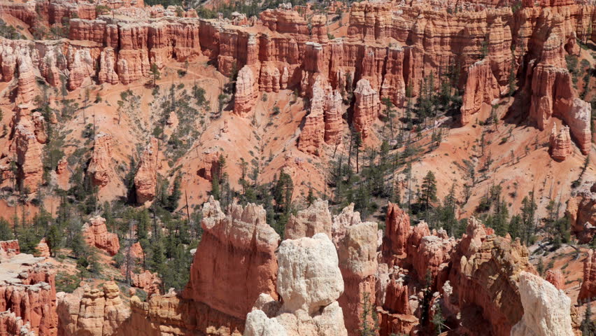 amazing rock structures bryce canyon utah Stock Footage Video (100% ...