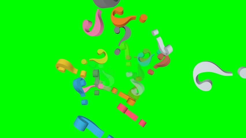 falling question marks animation - looping Stock Footage Video (100% ...