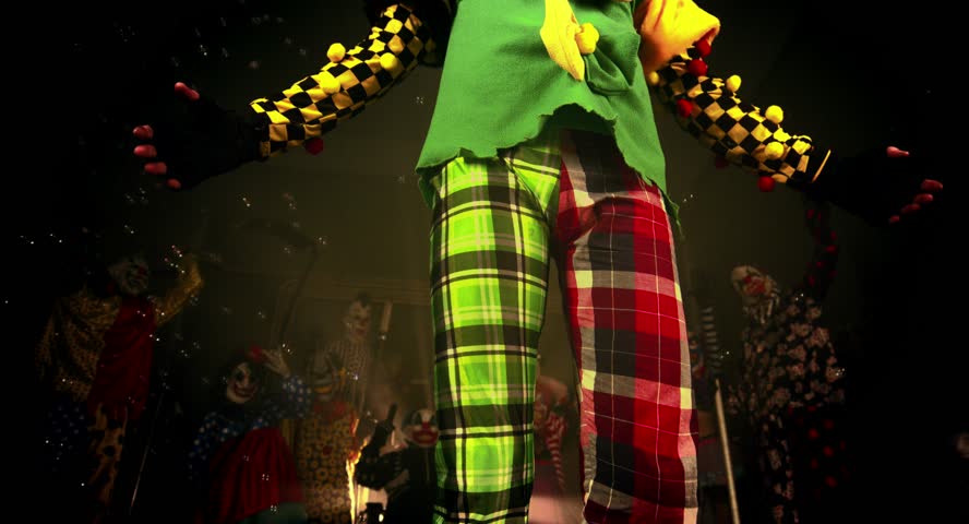 group clowns clown acrobat dance break Stock Footage Video (100% ...