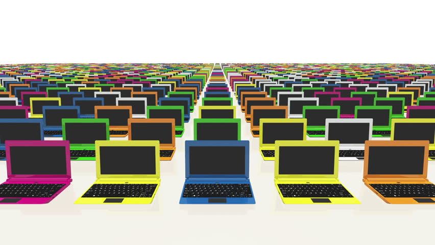 many spinning laptops Stock Footage Video (100% Royalty-free) 1223749 ...