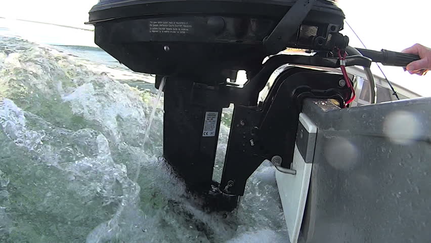 profile view outboard motor on boat Stock Footage Video (100% Royalty ...