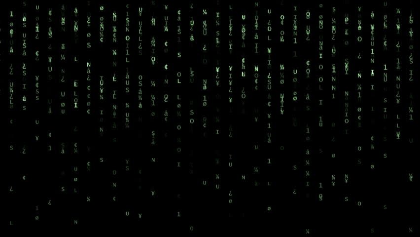 digital rain - green text falling Stock Footage Video (100% Royalty ...