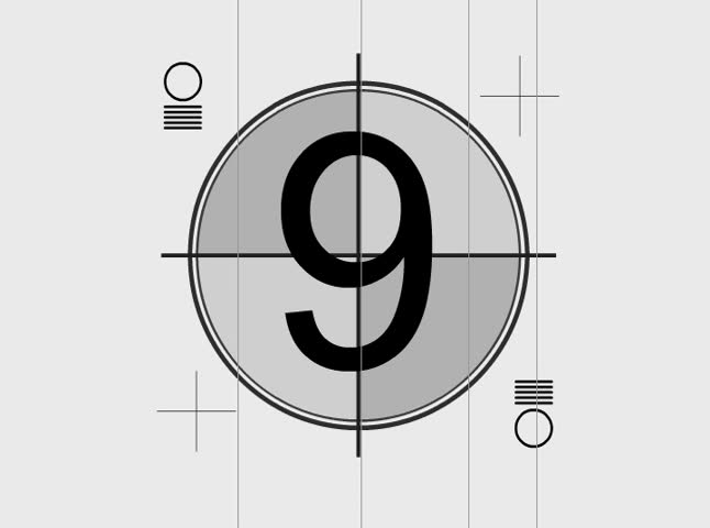 Film Leader Countdown from 9 : vidéo de stock (100 % libre de droit ...