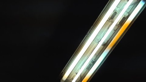 Fluorescent Neon Lighting Neon Light Glass Stock Footage Video (100% ...
