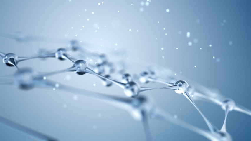 animation slow moving molecules network glass Stock Footage Video (100% ...