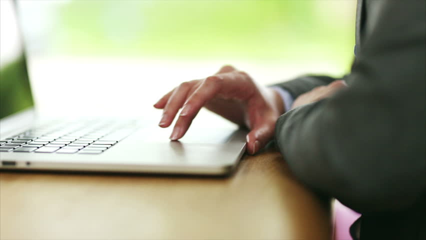 cropped video businesswoman's hand scrolling on Stock Footage Video ...