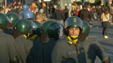 Stare Into Camera By Riot Police Stock Footage Video (100% Royalty-free ...