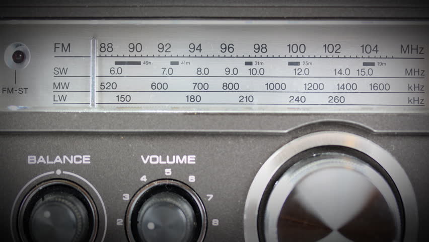analogue radio dial tuning different frequencies Stock Footage Video ...