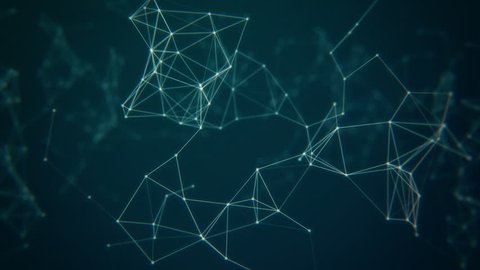 abstract blue polygon net connections cloud Stock Footage Video (100% ...