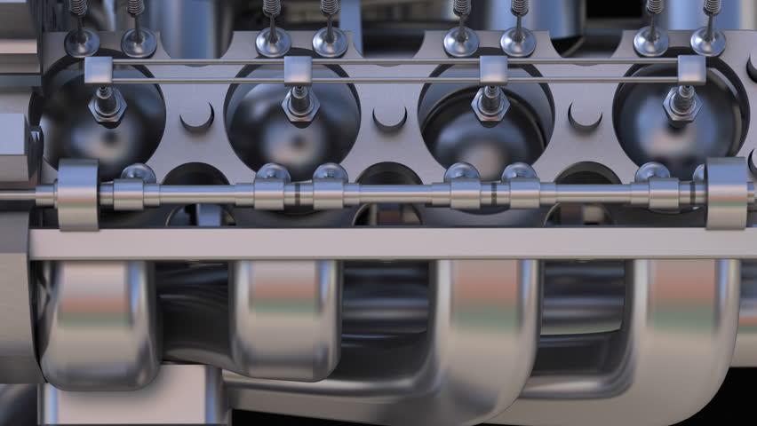 close metal v8 chromium engine 3d Stock Footage Video (100% Royalty ...