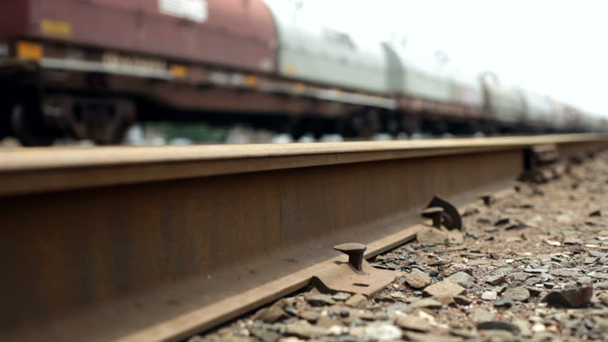 train on track low dolly view Stock Footage Video (100% Royalty-free ...