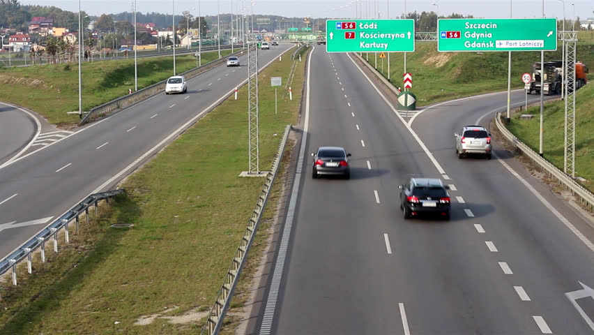 Traffic On Highway Freeway Expressway Stock Footage Video (100% Royalty ...