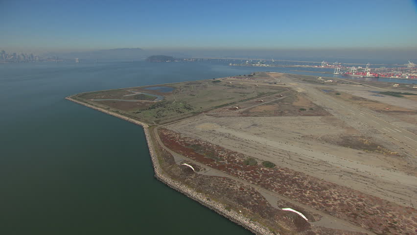 Aerial Alameda Naval Air Station Stock Footage Video (100% Royalty-free ...