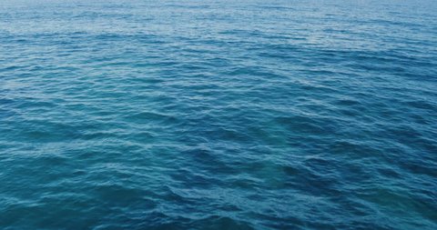 Flying Over Deep Blue Ocean Aerial Stock Footage Video (100% Royalty ...