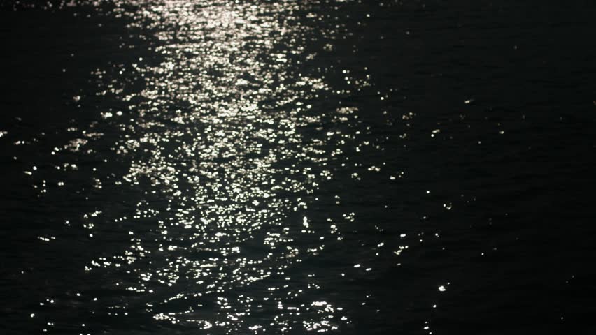 moonlight on water night Stock Footage Video (100% Royalty-free ...