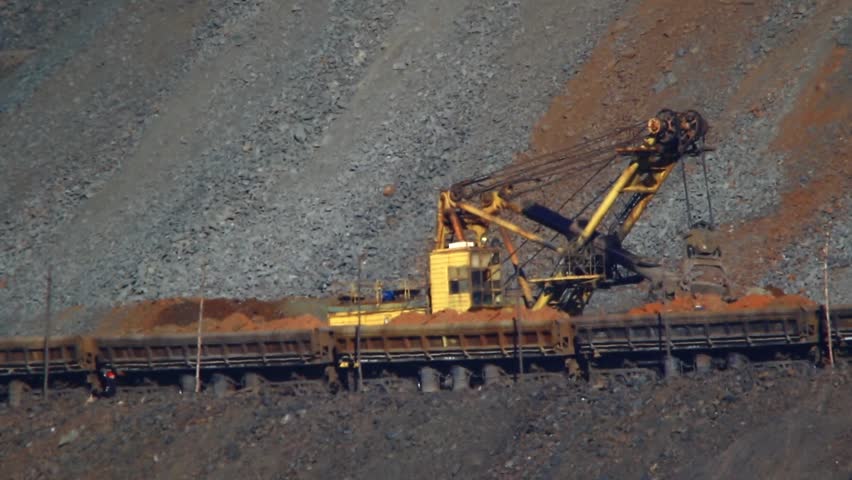 Ore Loading By the Excavator Stock Footage Video (100% Royalty-free ...