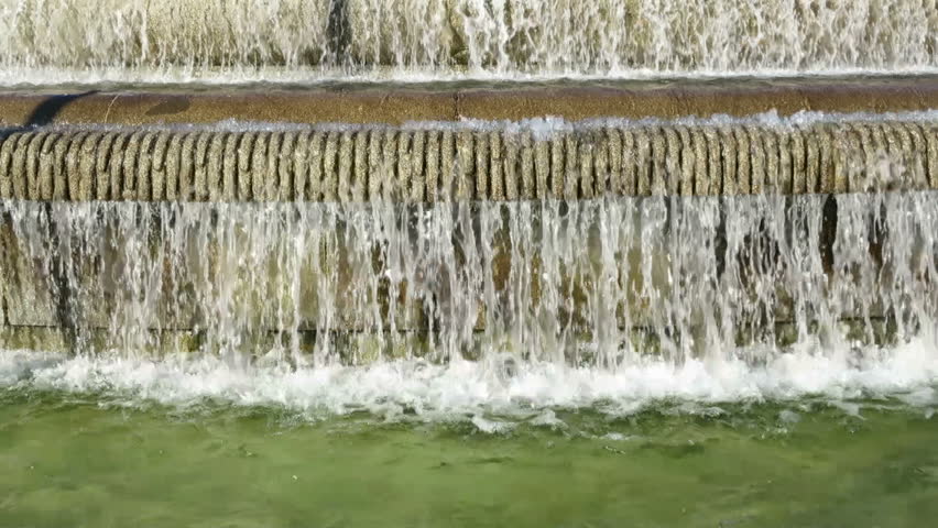 Detail of Green Water Falling Stock Footage Video (100% Royalty-free ...