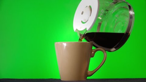 Serving Coffee Drinking Green Screen 1080p Stok Videosu (%100 Telifsiz ...