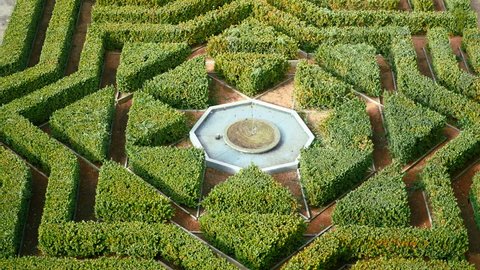 Fountain Garden Starshaped Maze Segovia Castilla Stock Footage Video ...