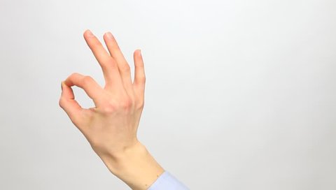 Hand Ok Sign Text Communication Gestures Stock Vector (Royalty Free ...