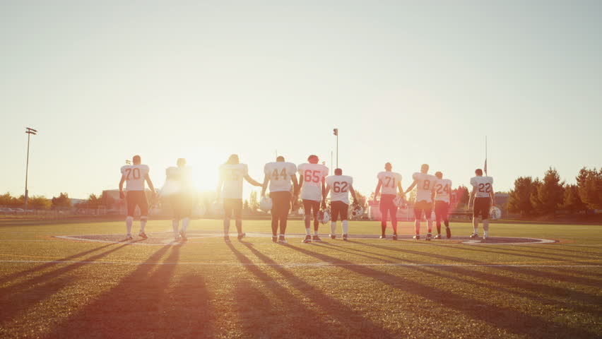 A Football Team Walking Away Stock Footage Video (100% Royalty-free ...