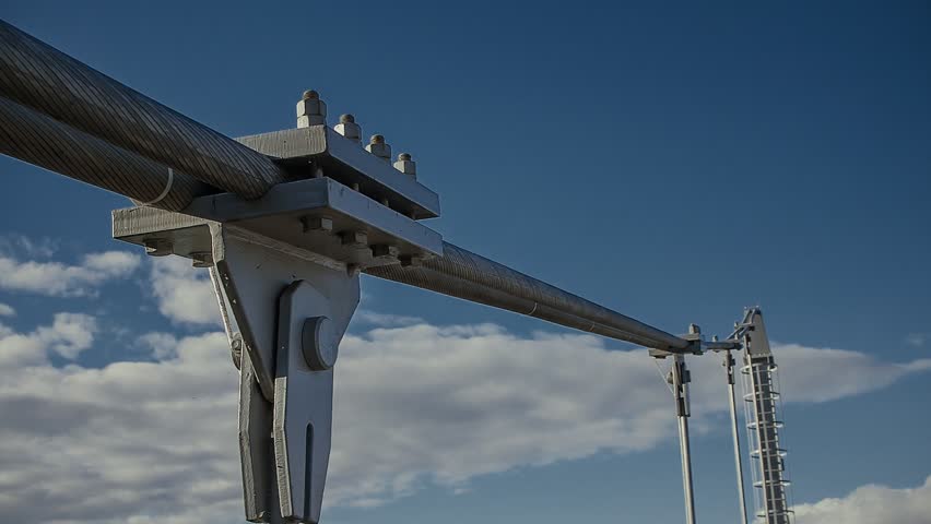 steel cables holding bridge Stock Footage Video (100% Royalty-free ...