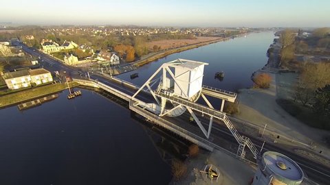 Pegasus Bridge Aerial View Stock Footage Video (100% Royalty-free ...