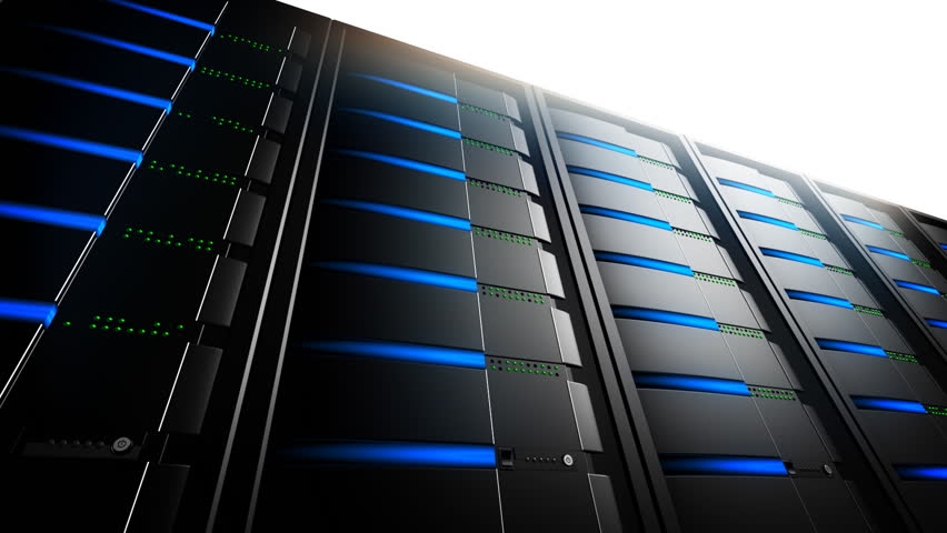 Network Servers in Line (loop). Stock Footage Video (100% Royalty-free ...