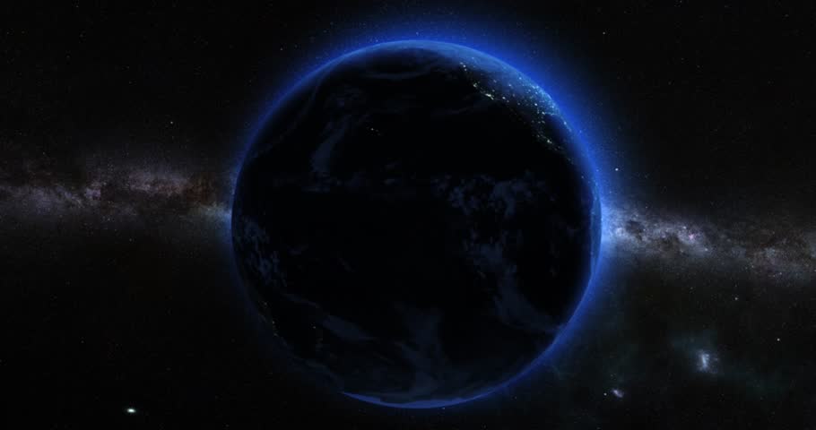 Earth Dark Side from Space Stock Footage Video (100% Royalty-free ...