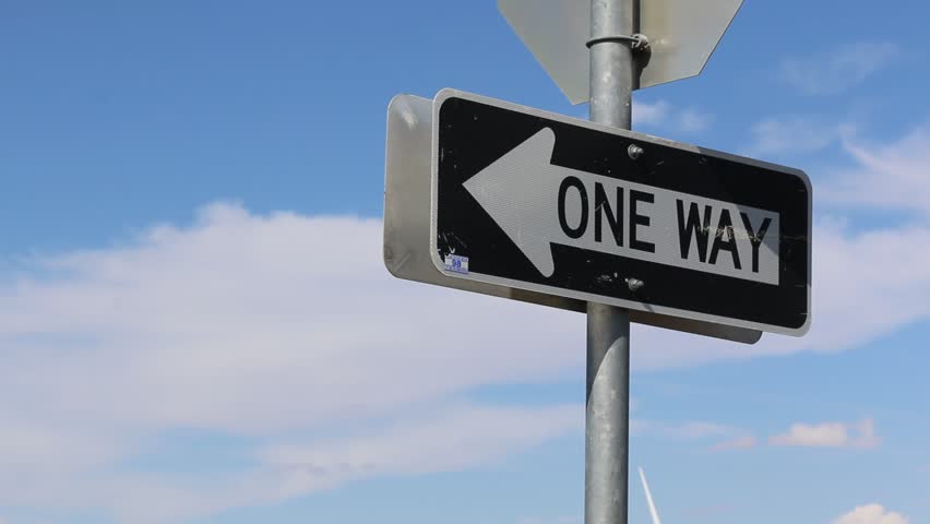 america's road signs one way sign Stock Footage Video (100% Royalty ...