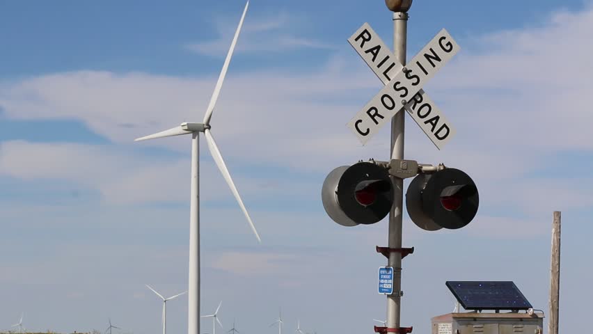 america's road signs wind turbine blades Stock Footage Video (100% ...