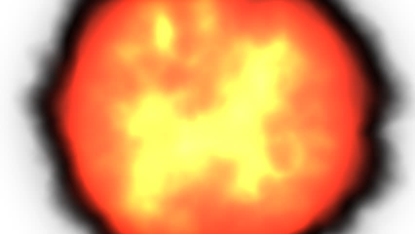 hot fireball explosion white background 108030p Stock Footage Video ...