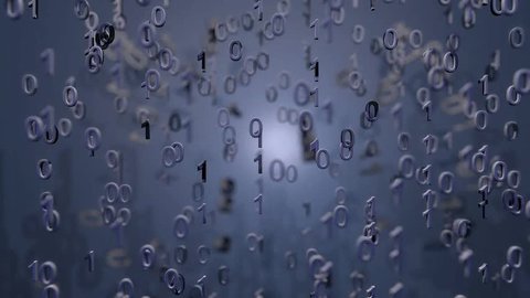 Digital Blue Background Zero One Numbers Stock Footage Video (100% ...