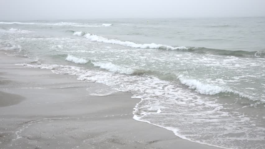 4k ocean wave foggy day amazing Stock Footage Video (100% Royalty-free ...