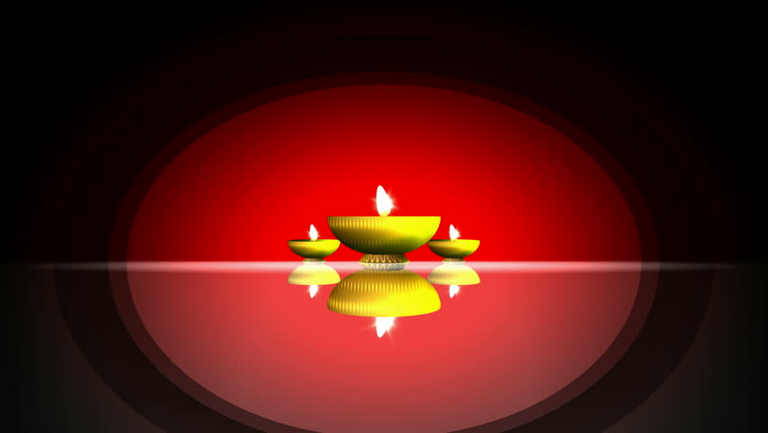 Animated Lighting Earthen Lamps Red Stock Footage Video (100% Royalty ...