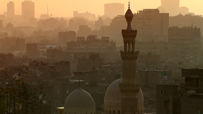 skyline cairo egypt dusk Stock Footage Video (100% Royalty-free ...
