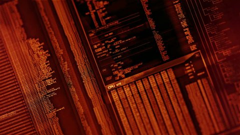 Futuristic Interface Streaming Data Streaming Flashing Stock Footage ...