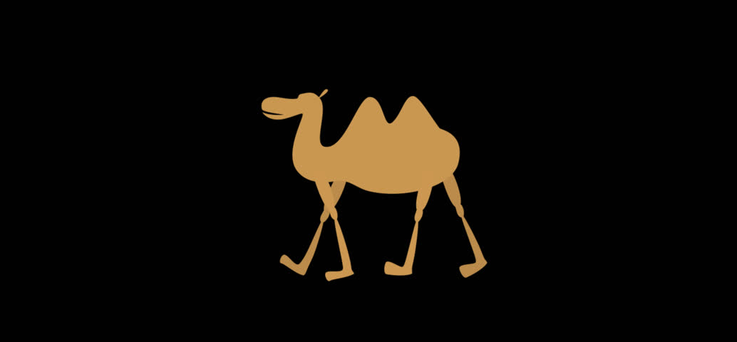 Camel Walking Animation. a Great Stock Footage Video (100% Royalty-free ...