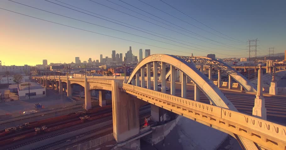 6th Street Bridge Los Angeles Stock Video Footage - 4K and HD Video ...
